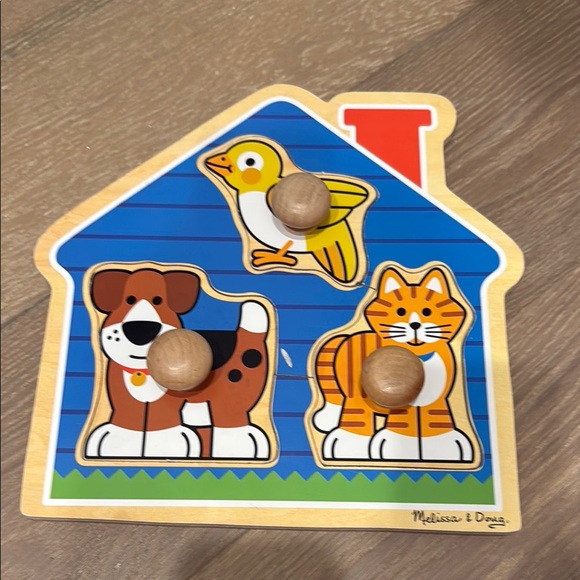 Melissa & Doug | Toys | Melissa Doug Wooden Pet Dog Cat Bird House ...